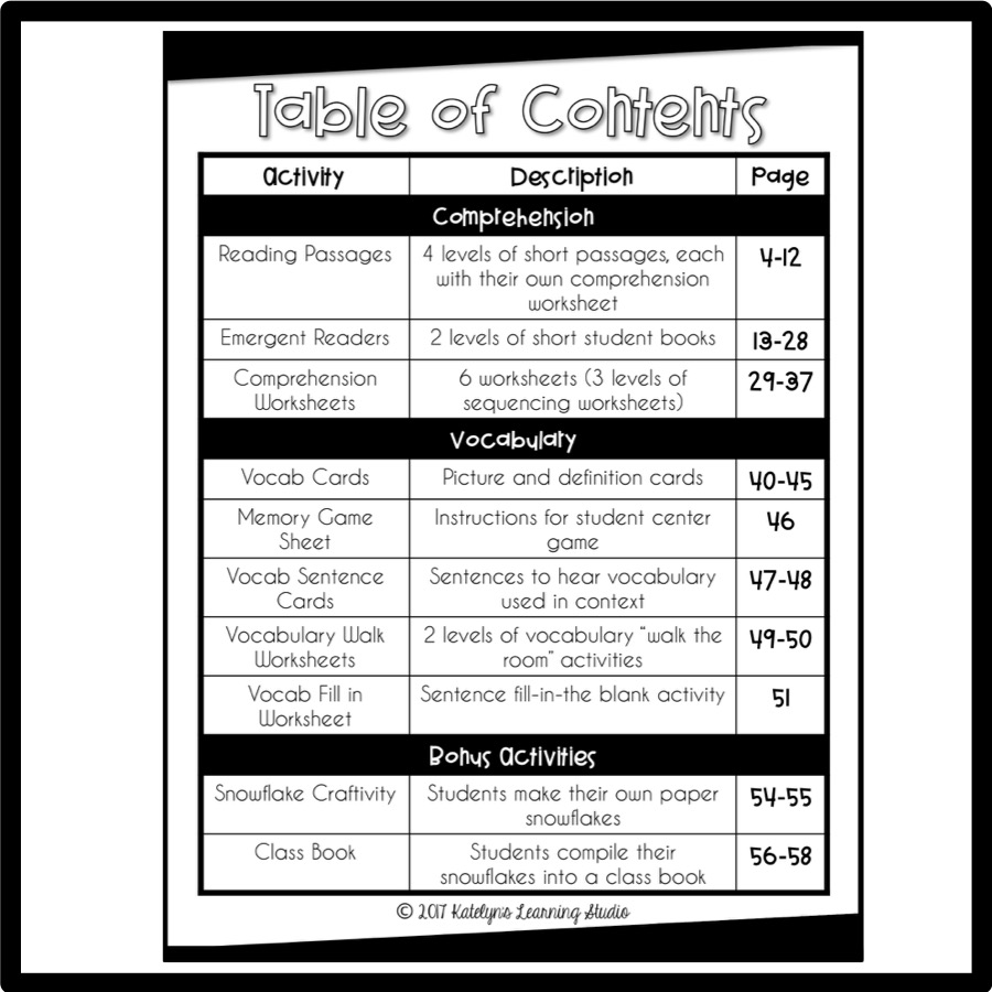 Snowflake Bentley Winter Reading Comprehension Worksheets | Made By ...