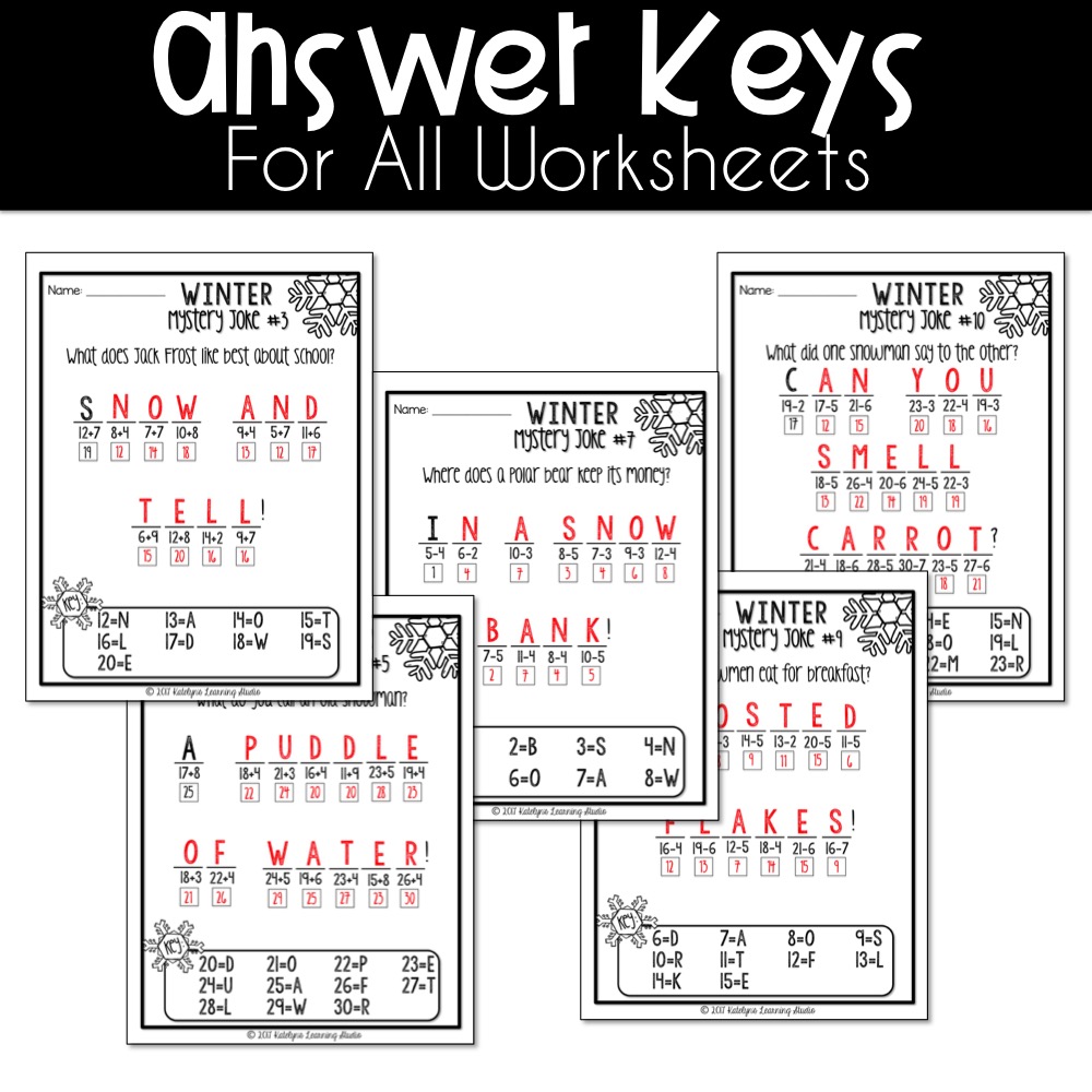 Winter Addition and Subtraction Worksheets | Made By Teachers