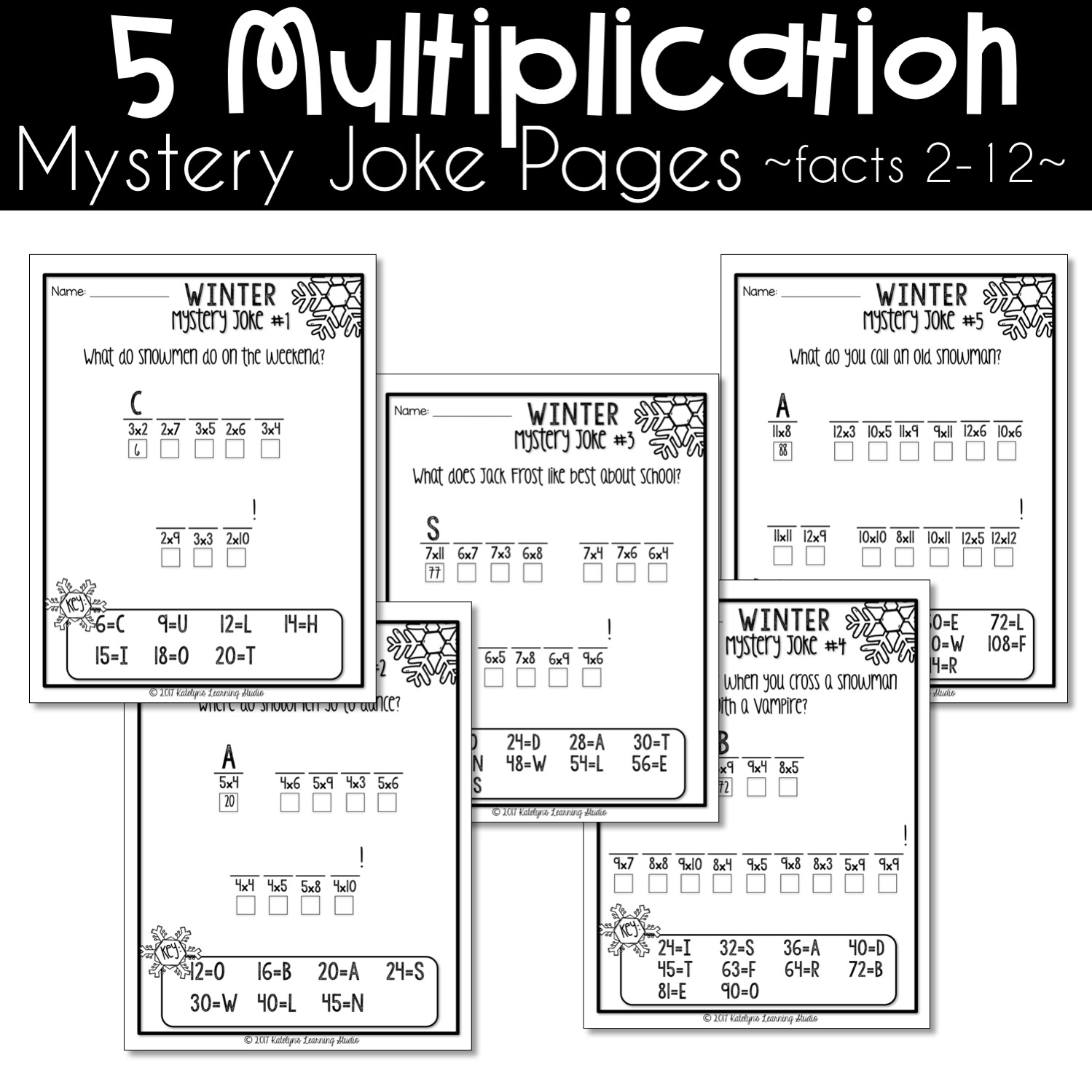 Winter Multiplication and Division Worksheets | Made By Teachers