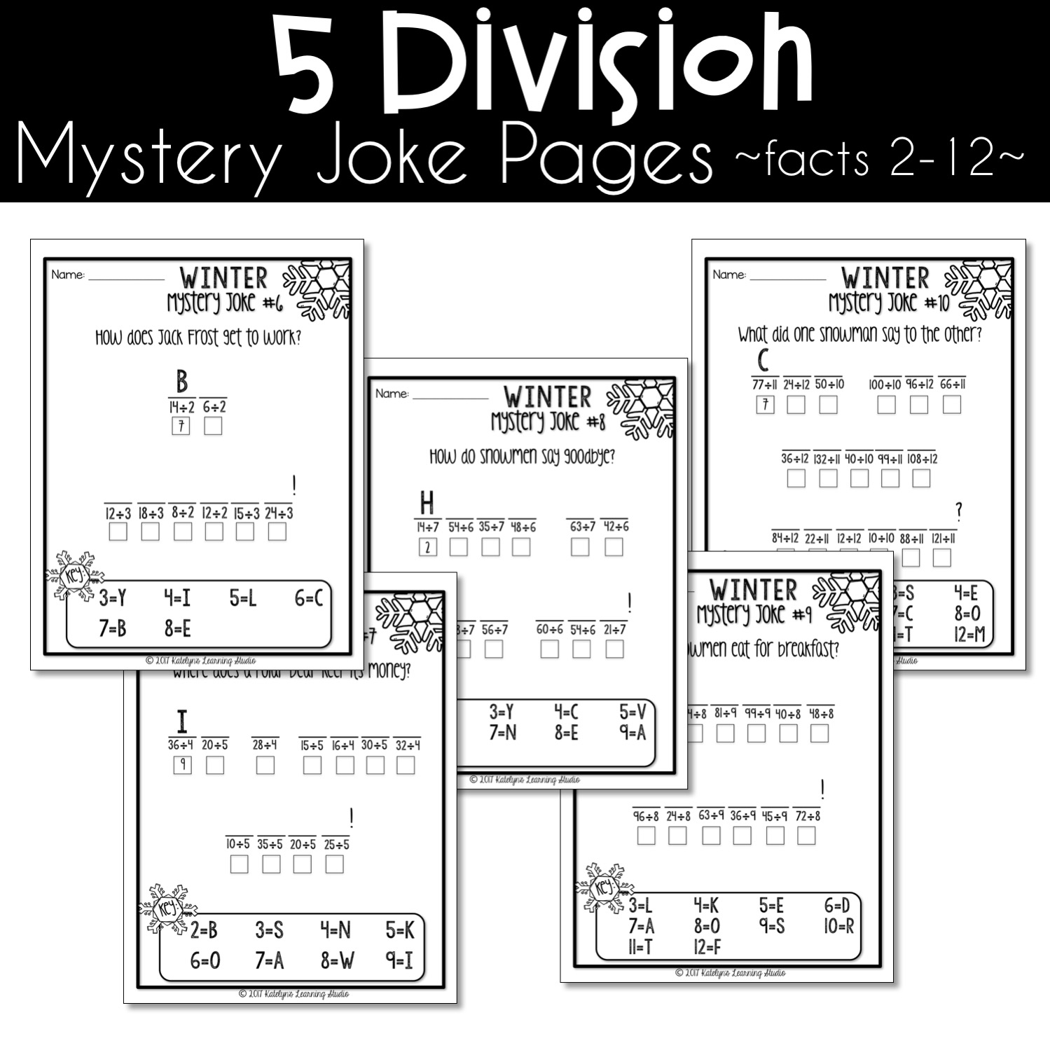 Winter Multiplication and Division Worksheets | Made By Teachers