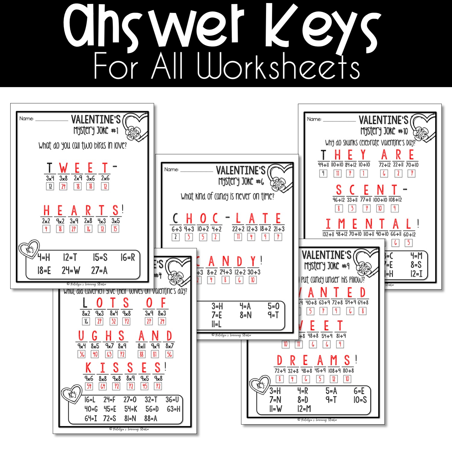 Valentines Day Multiplication and Division Worksheets | Made By Teachers