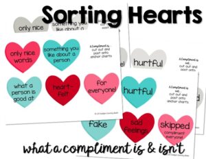 Valentines Day Kindness Activity - Complimat for Classroom Community ...