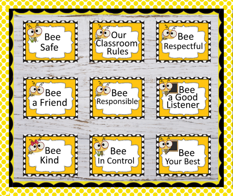 Busy Bees classroom decor | Rules Posters | Made By Teachers