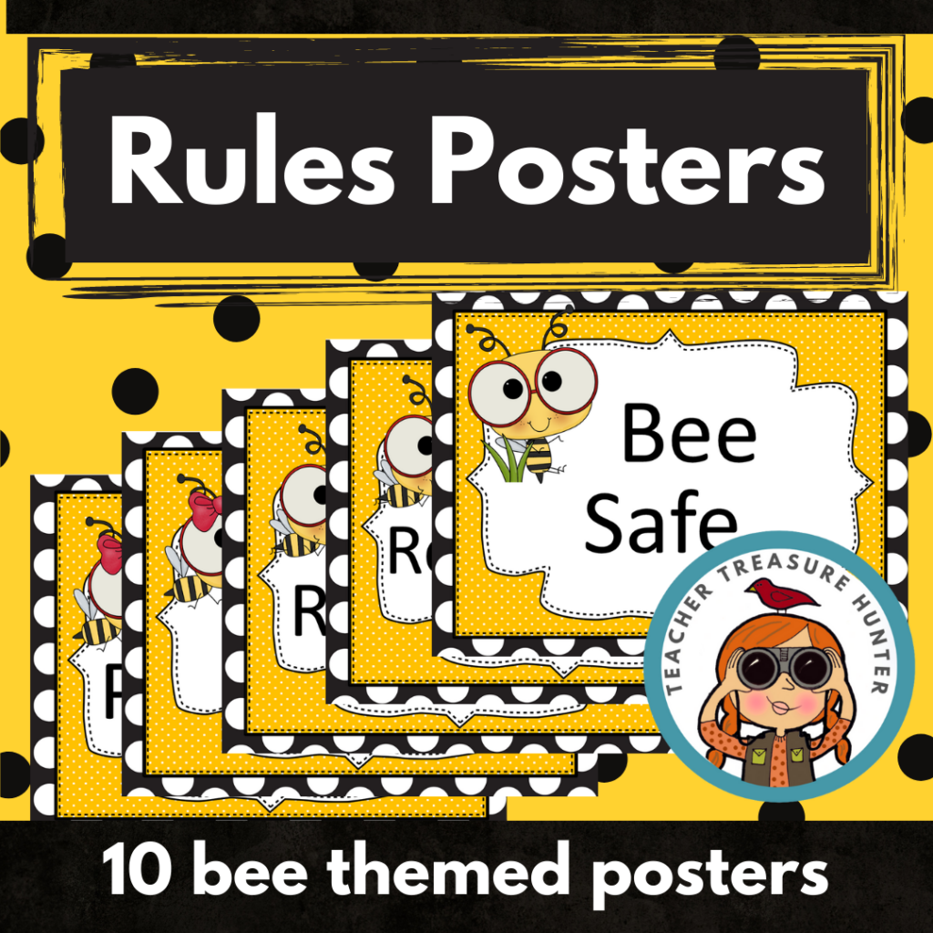 Busy Bees classroom decor | Rules Posters | Made By Teachers