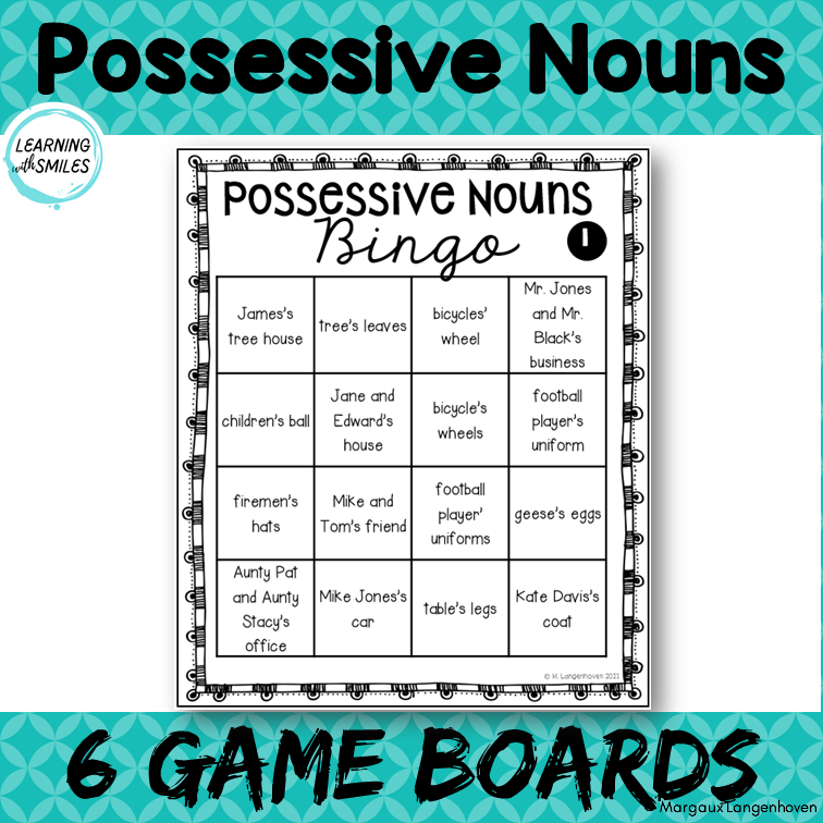 Possessive Nouns Apostrophe Bingo | Made By Teachers