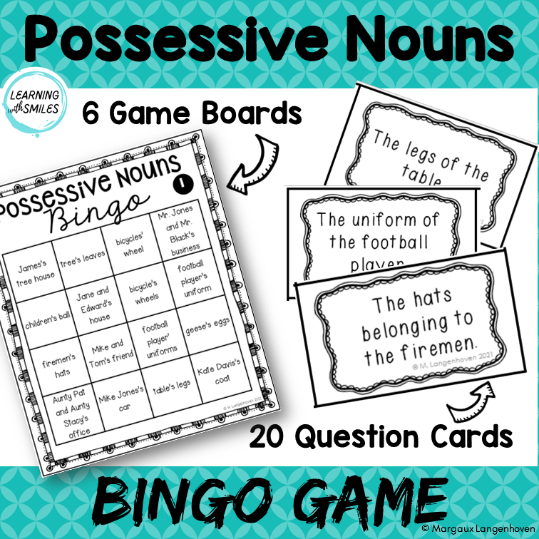 Possessive Nouns Apostrophe Bingo | Made By Teachers