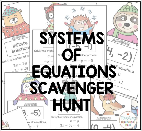Algebra Solving Systems of Equations Scavenger Hunt | Made By Teachers