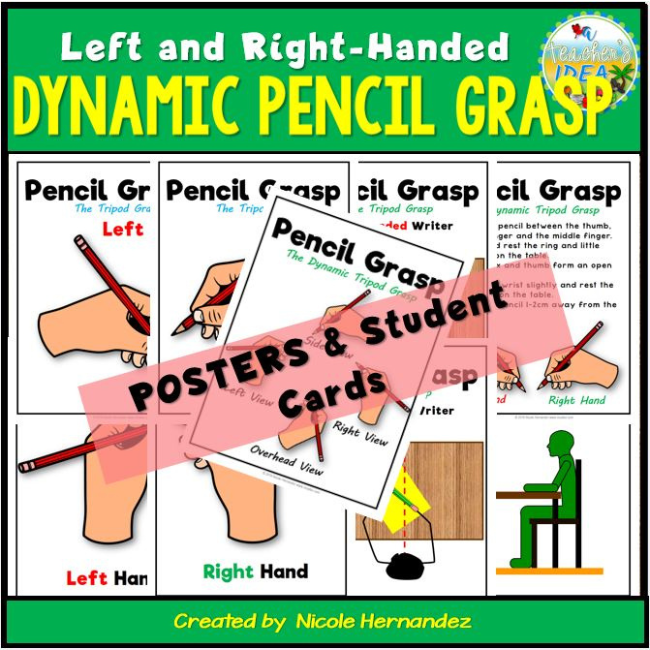 Dynamic Tripod Grasp Pencil Grip Posters | Made By Teachers
