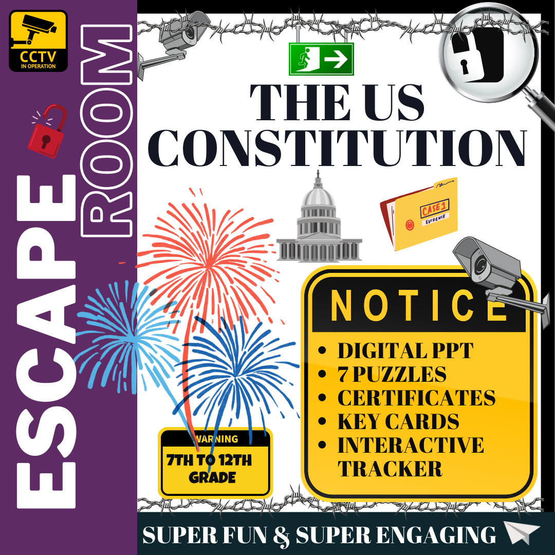 U.S Constitution Escape Room | Made By Teachers