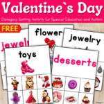 Valentine`s Day Activity for Special Education | Category Sorting FREE ...