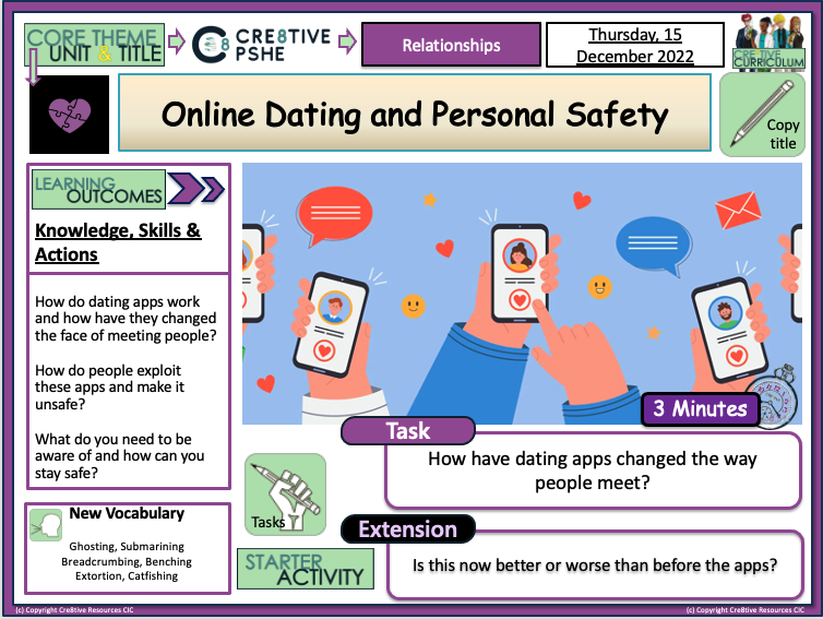 Online dating + Personal Safety | Made By Teachers
