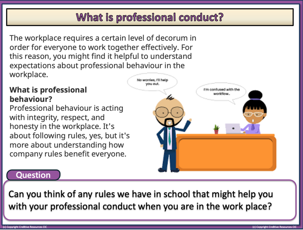 Professional Conduct in the workplace | Made By Teachers
