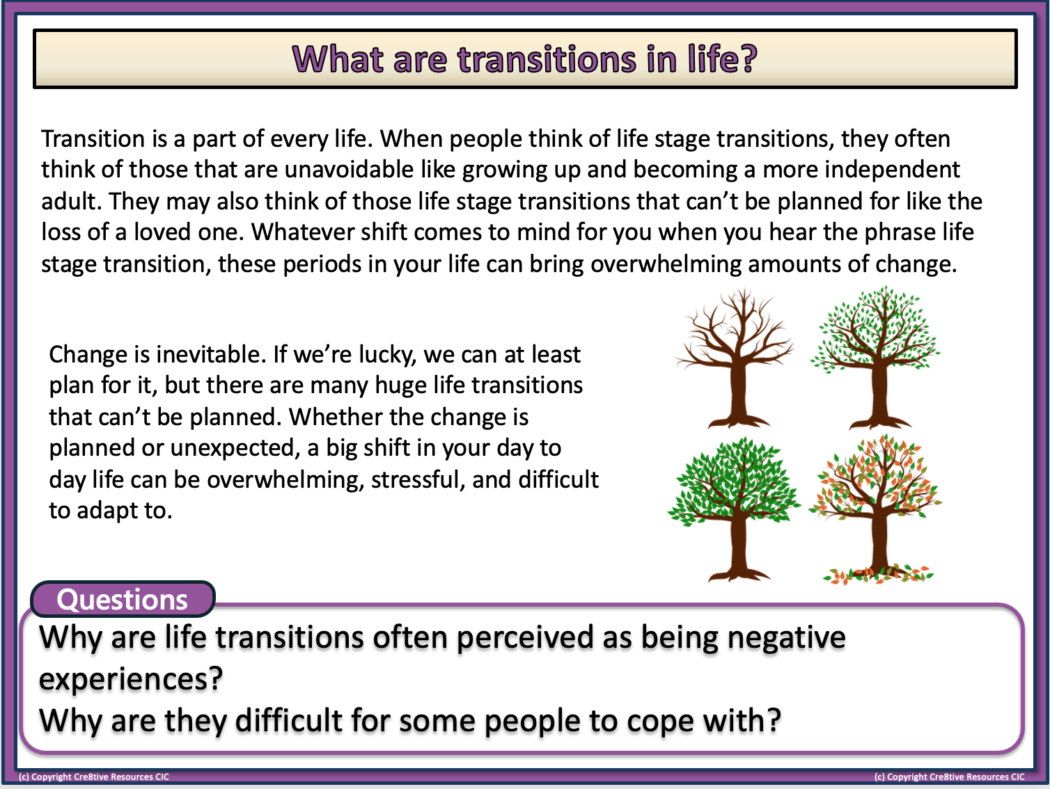 Life challenges and Changes | Made By Teachers
