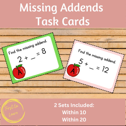 Missing Addends Task Cards (Scoot Game) | Made By Teachers