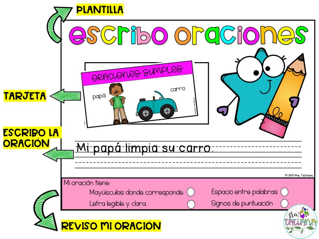 Escribo Oraciones Simples y Compuestas | Writing Sentences in Spanish ...
