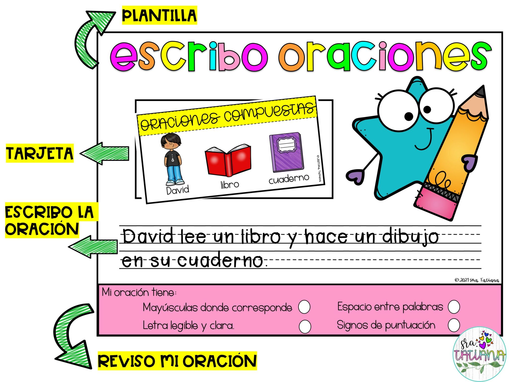 Escribo Oraciones Simples y Compuestas | Writing Sentences in Spanish ...