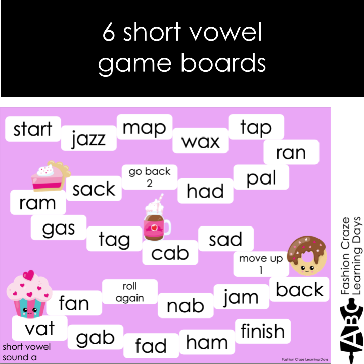 Valentine's Day Short Vowel Games | Made By Teachers