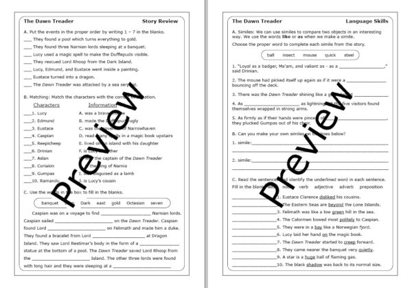 C. S. Lewis "The Voyage of the Dawn Treader" worksheets | Made By Teachers