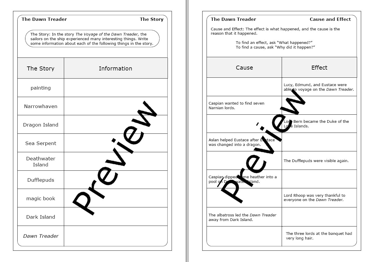 C. S. Lewis "The Voyage of the Dawn Treader" worksheets | Made By Teachers