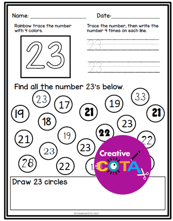 No Prep Number Worksheets to 25 Formation and Identification | Made By ...