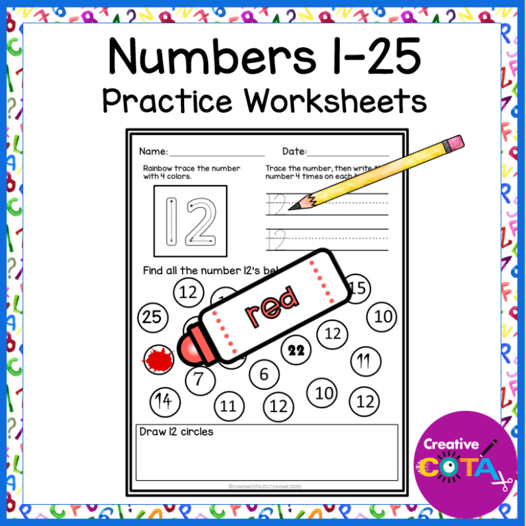 No Prep Number Worksheets to 25 Formation and Identification | Made By ...