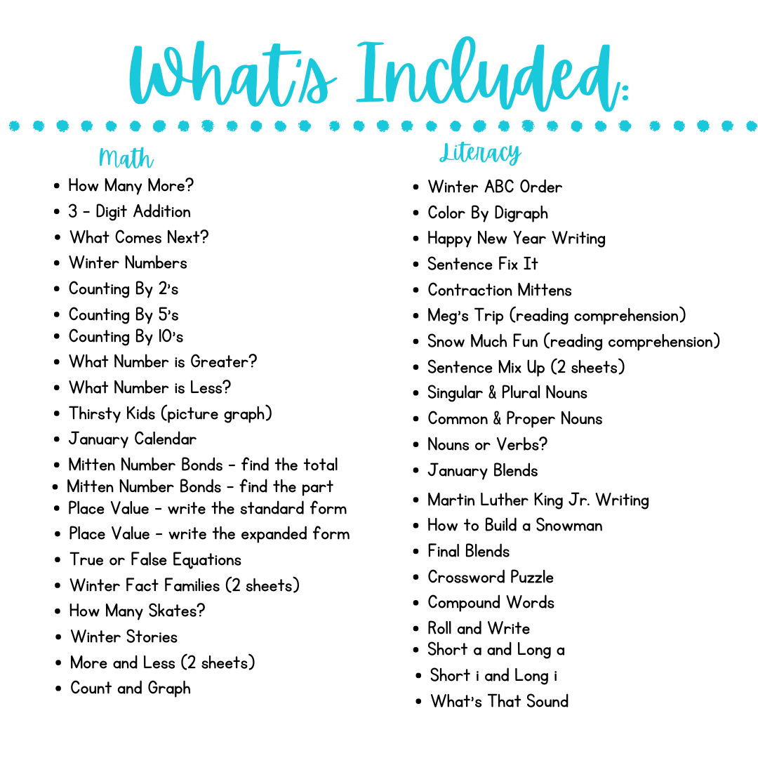 January NO PREP Math & ELA (First Grade) | Made By Teachers