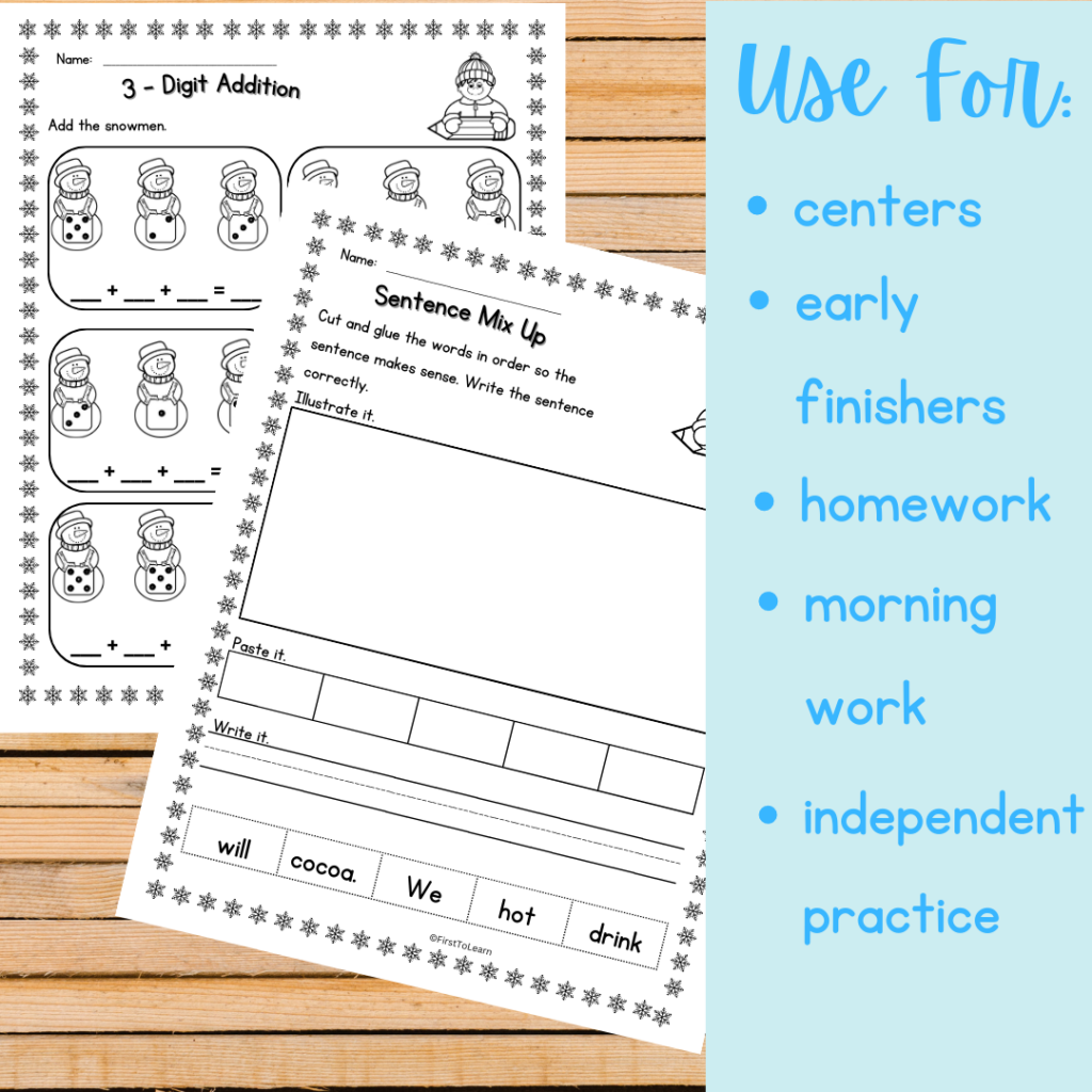 January NO PREP Math & ELA (First Grade) | Made By Teachers