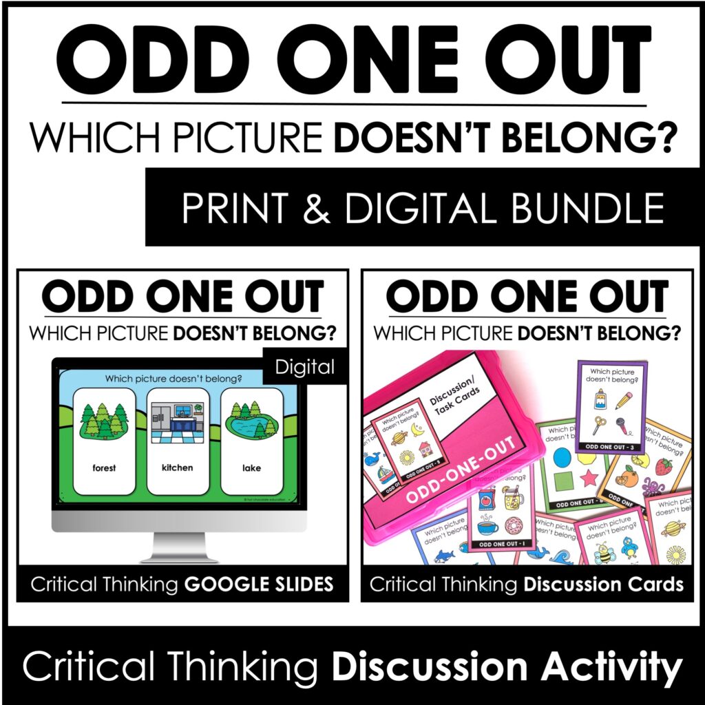 Odd One Out | Printable Speaking Cards & Digital Google Slides™ Bundle ...