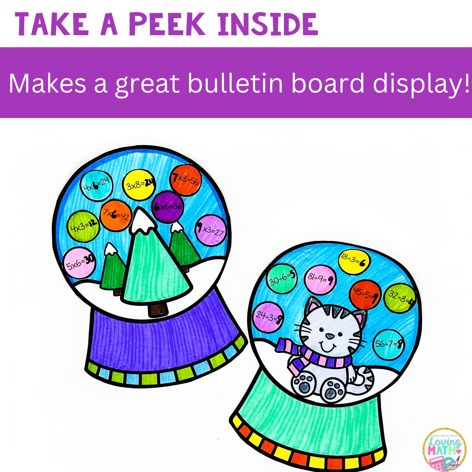 Multiplication and Division Winter Math Craft | Made By Teachers