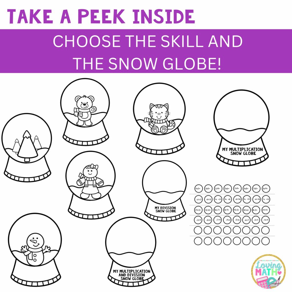 Multiplication and Division Winter Math Craft | Made By Teachers