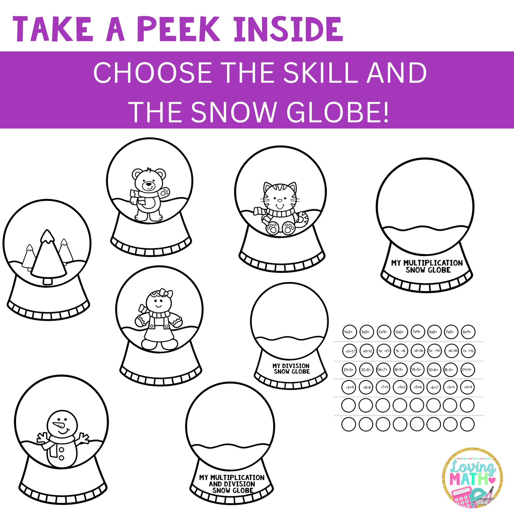 Multiplication and Division Winter Math Craft | Made By Teachers