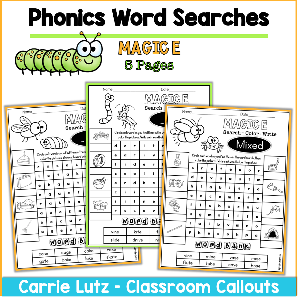First Grade Phonics Word Searches | Made By Teachers
