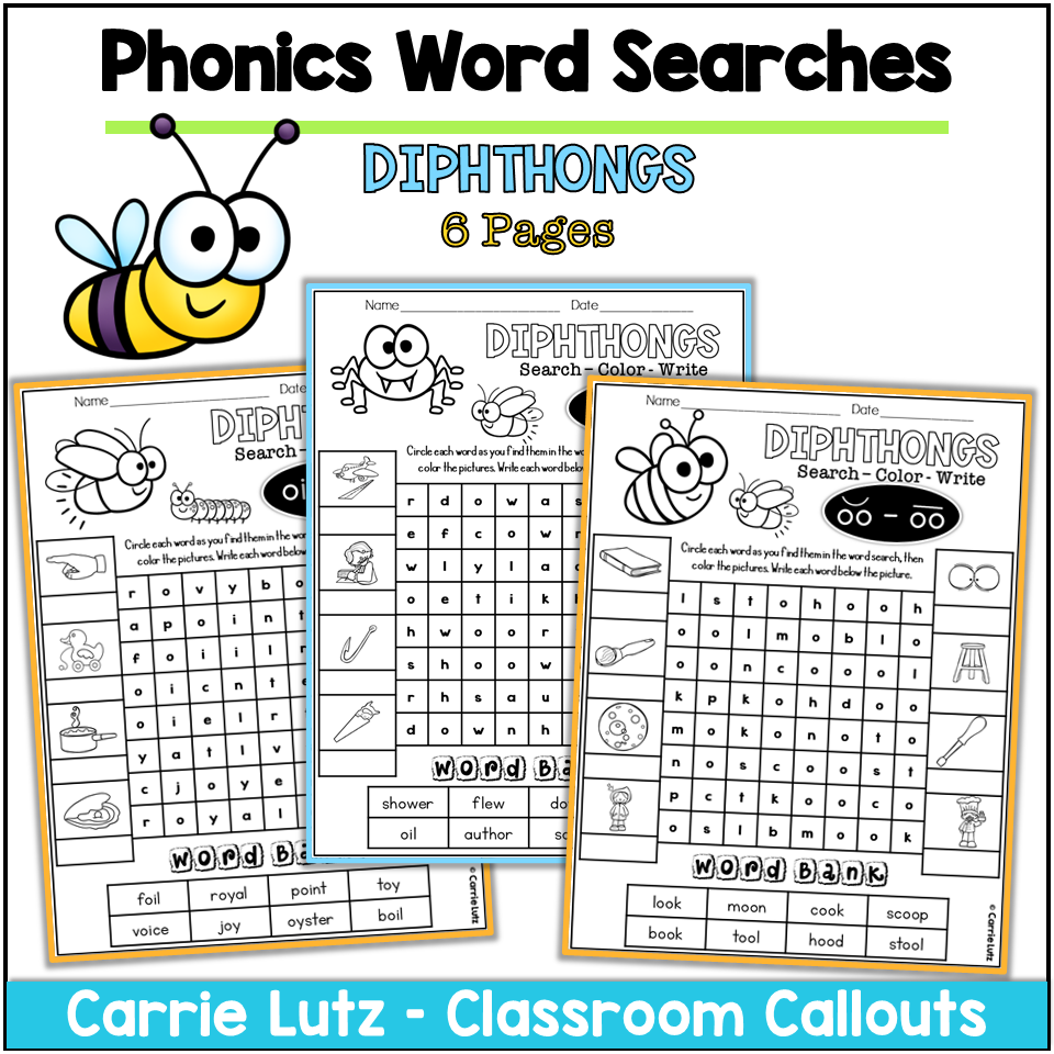 First Grade Phonics Word Searches | Made By Teachers