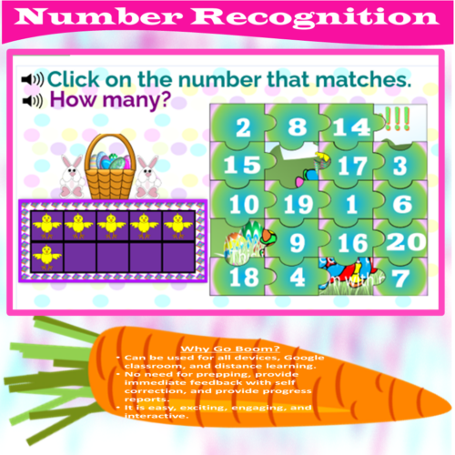 Easter Subitizing with Ten Frames Hidden Picture Number Sense 1-20 Boom ...