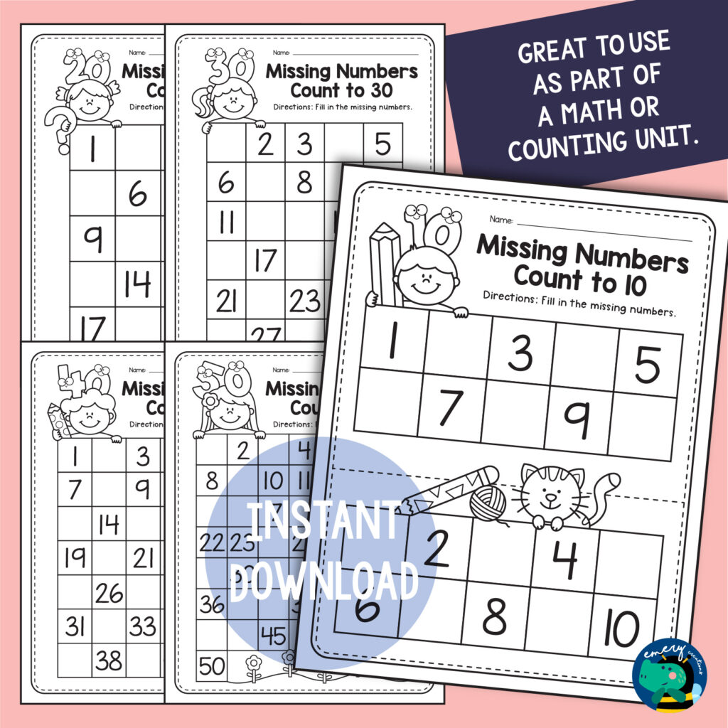 Fill in the Missing Numbers | Practice Counting & Writing 1-100 ...