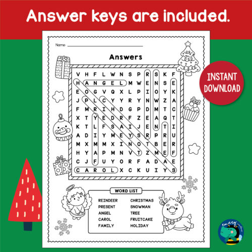 Christmas Word Search Puzzles | No Prep Printables | Made By Teachers