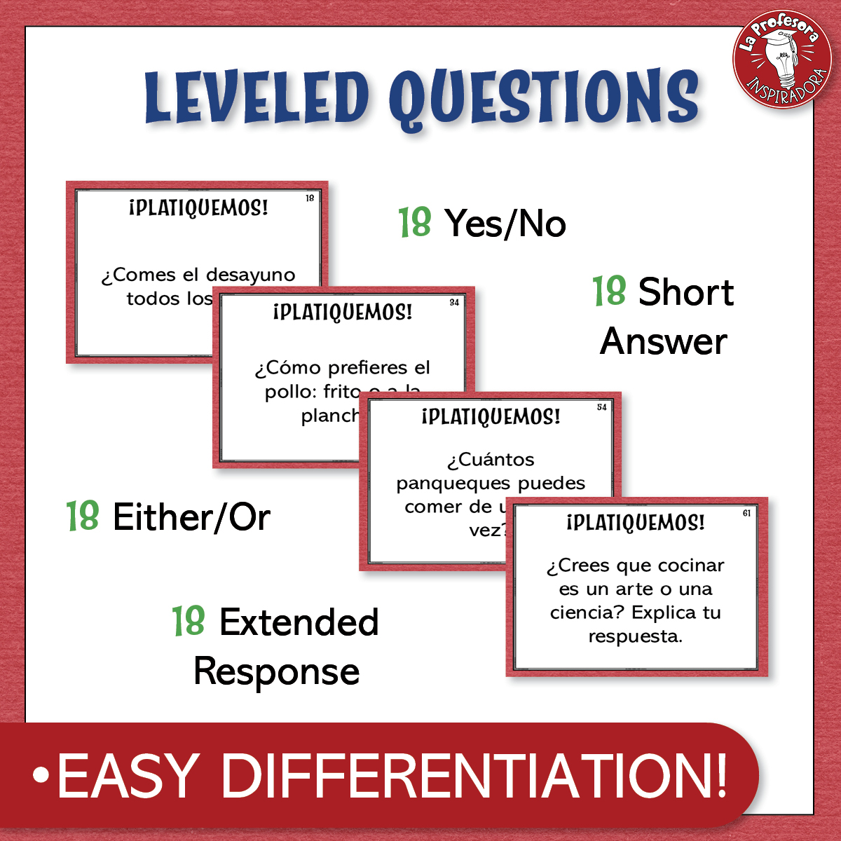 Spanish Food Conversation Prompts -- 72 Leveled Questions - La comida ...