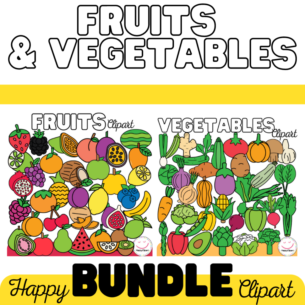 Fruits and Vegetables Clipart BUNDLE | Made By Teachers