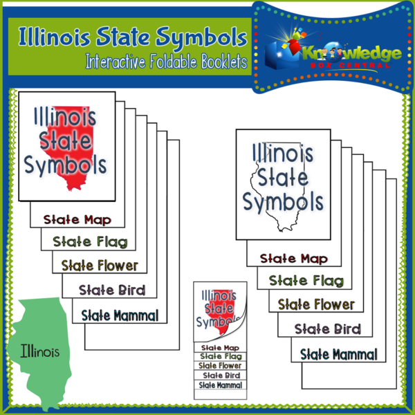 Illinois State Symbols Interactive Foldable Booklets | Made By Teachers