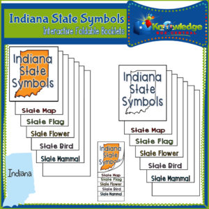 Indiana State Symbols Interactive Foldable Booklets | Made By Teachers