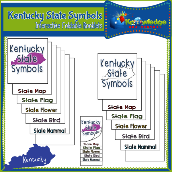 Kentucky State Symbols Interactive Foldable Booklets | Made By Teachers