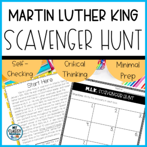Martin Luther King Jr. Scavenger Hunt with Comprehension Passage | Made ...