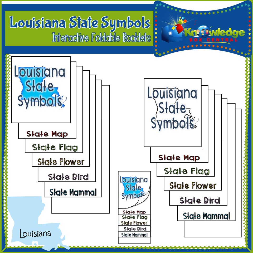 Louisiana State Symbols Interactive Foldable Booklets | Made By Teachers