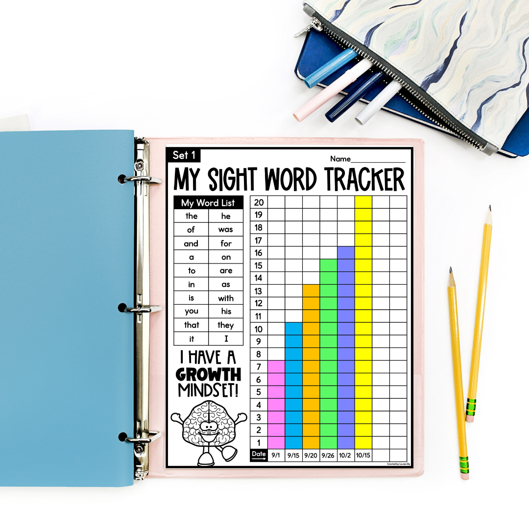 Fry Sight Words Student Tracker EDITABLE - Fry Words 1-300 - Made By ...