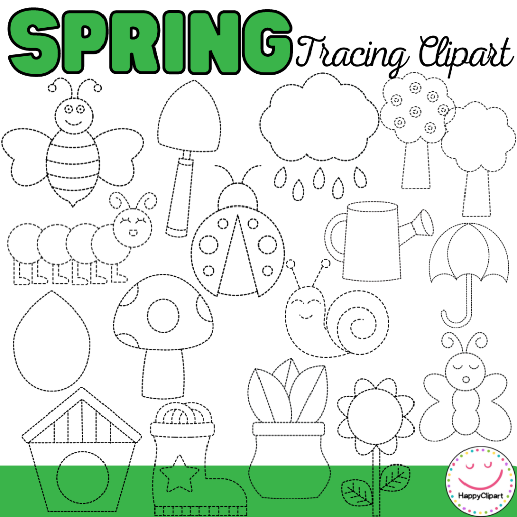 Spring Tracing Clipart - Seasonal Clipart | Made By Teachers