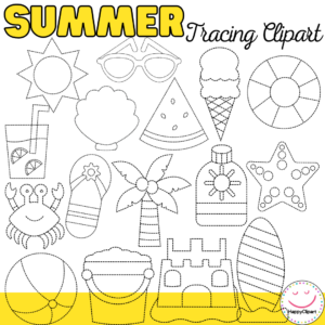 Summer Tracing Clipart-Seasonal Clipart | Made By Teachers