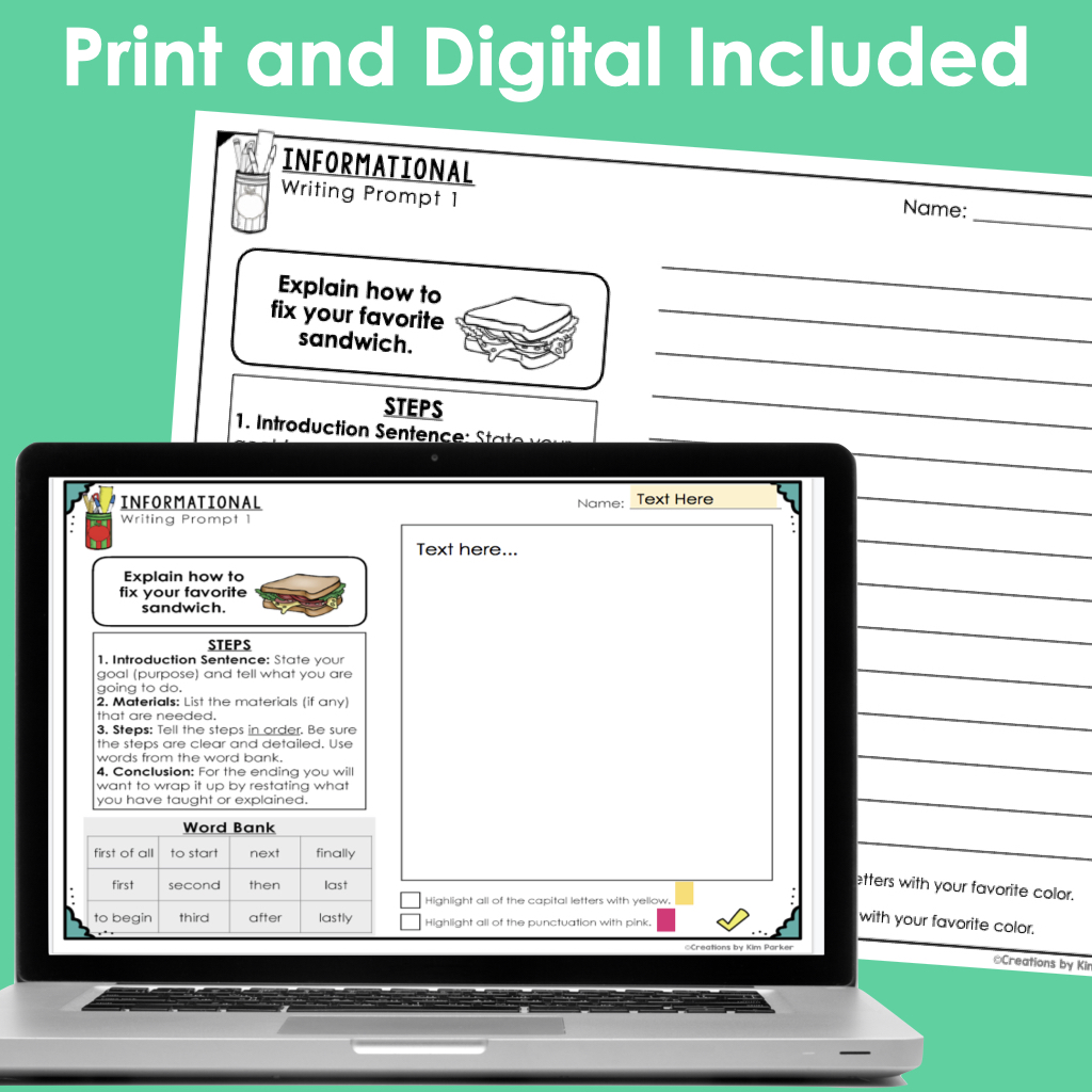 Informational Writing Prompts for Third Grade | Made By Teachers