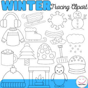 Winter tracing Clipart - Seasonal Clipart | Made By Teachers