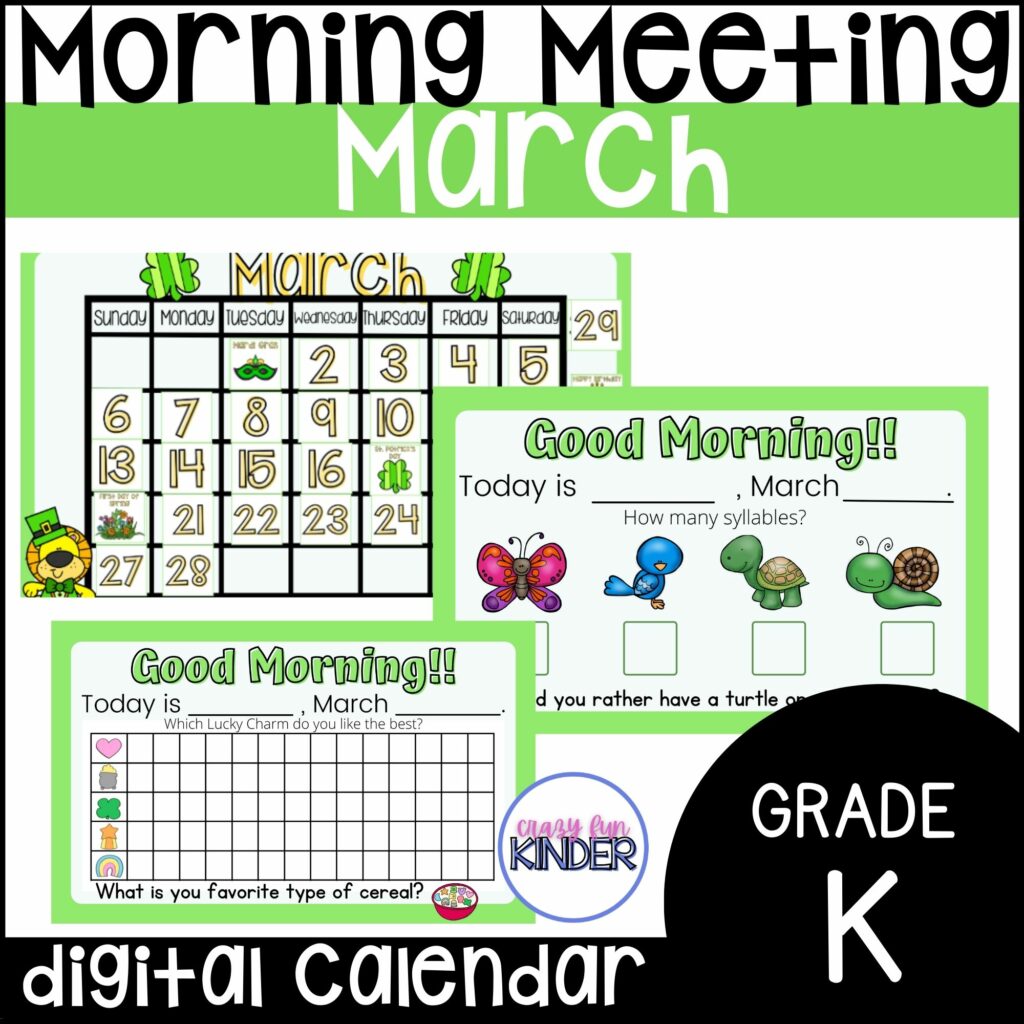 March Morning Meeting for Google Slides | Made By Teachers