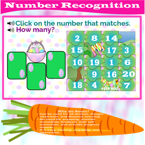 Easter Subitizing with Picture Cards Hidden Picture Number Sense 1-20 ...